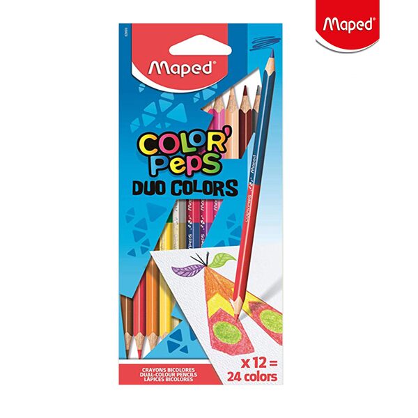Maped Color Peps Duo 12 Pencils ( 24 Colours ) – Wasanabooks